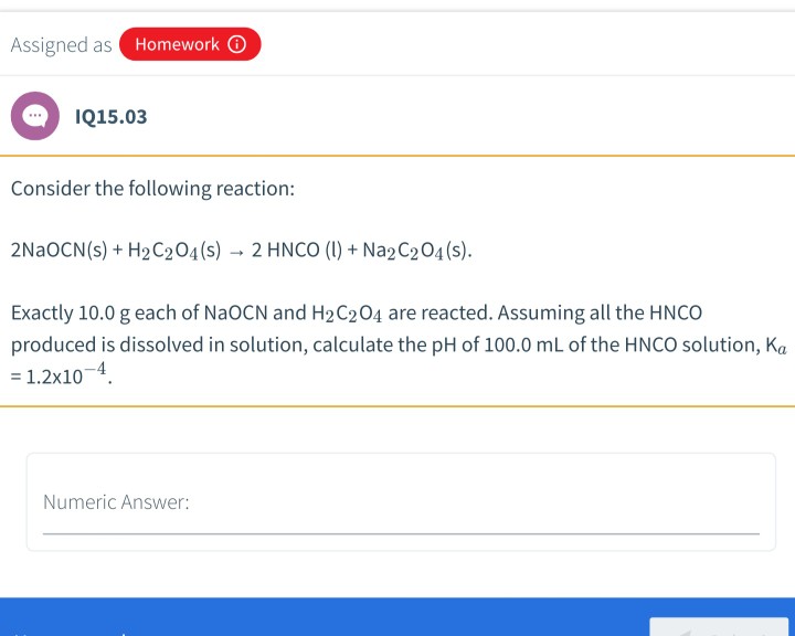 Solved Consider the following reaction: | Chegg.com