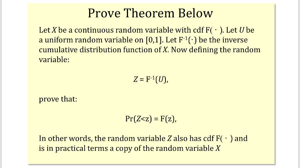 Solved Let X be a continuous random variable with cdf | Chegg.com