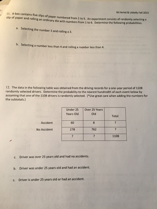Solved A box contains five slips of paper numbered from 1 to | Chegg.com