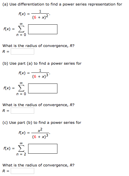Solved Use differentiation to find a power series | Chegg.com