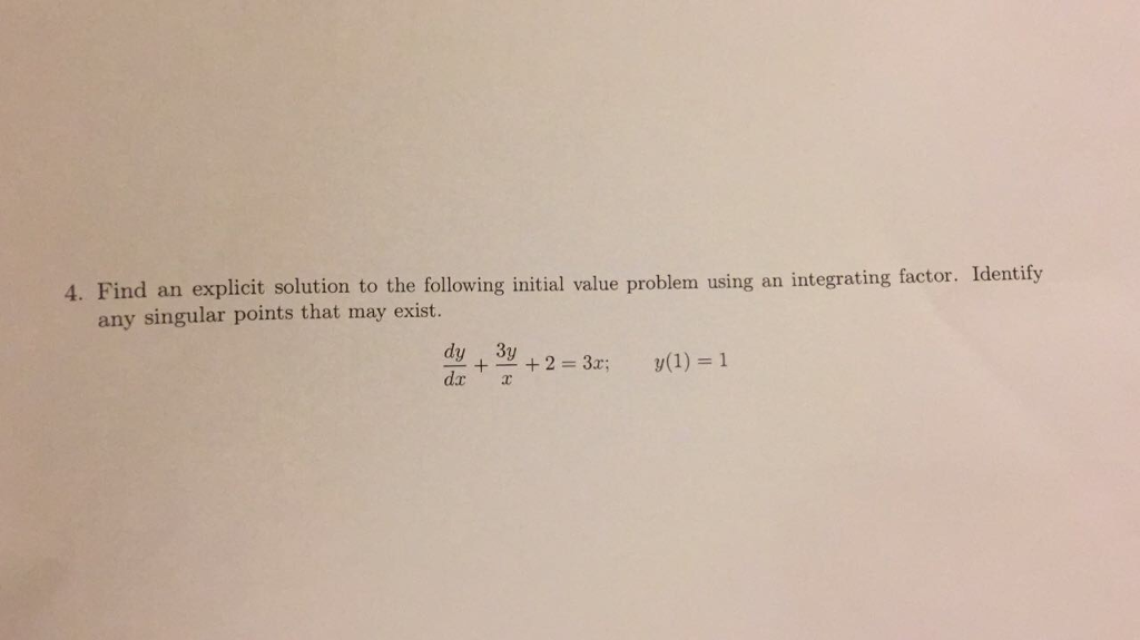 Solved Find an explicit solution to the following initial | Chegg.com