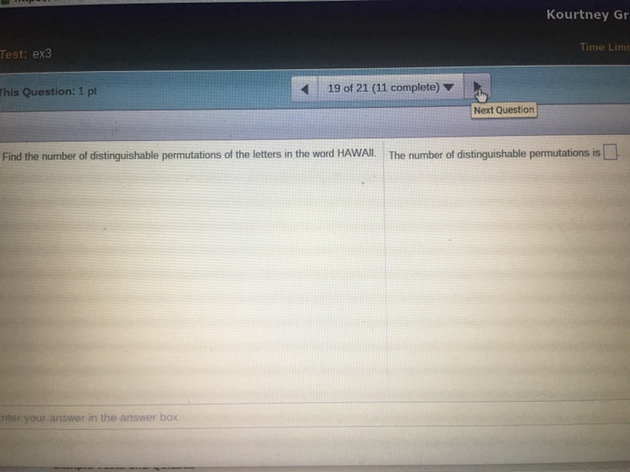 Solved Find The Number Of Distinguishable Permutations Of