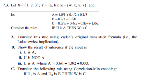 The Lukasiewicz implication (Zadeh's original | Chegg.com