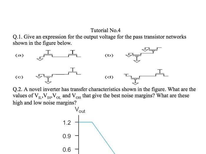 Solved Give an expression for the output voltage for the | Chegg.com