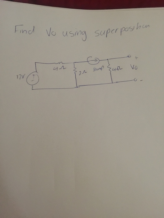 Solved Find V_0 using superposition | Chegg.com