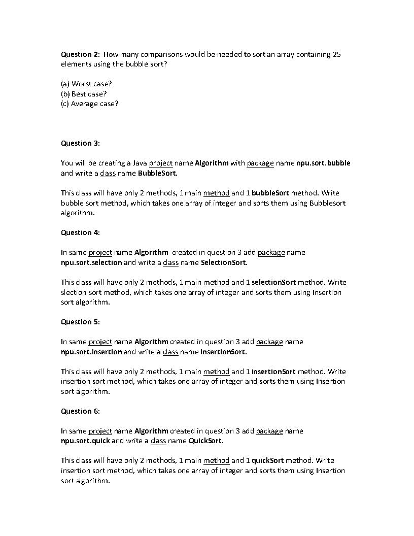 Solved CS501 Data Structure and Algorithm Submit source code | Chegg.com