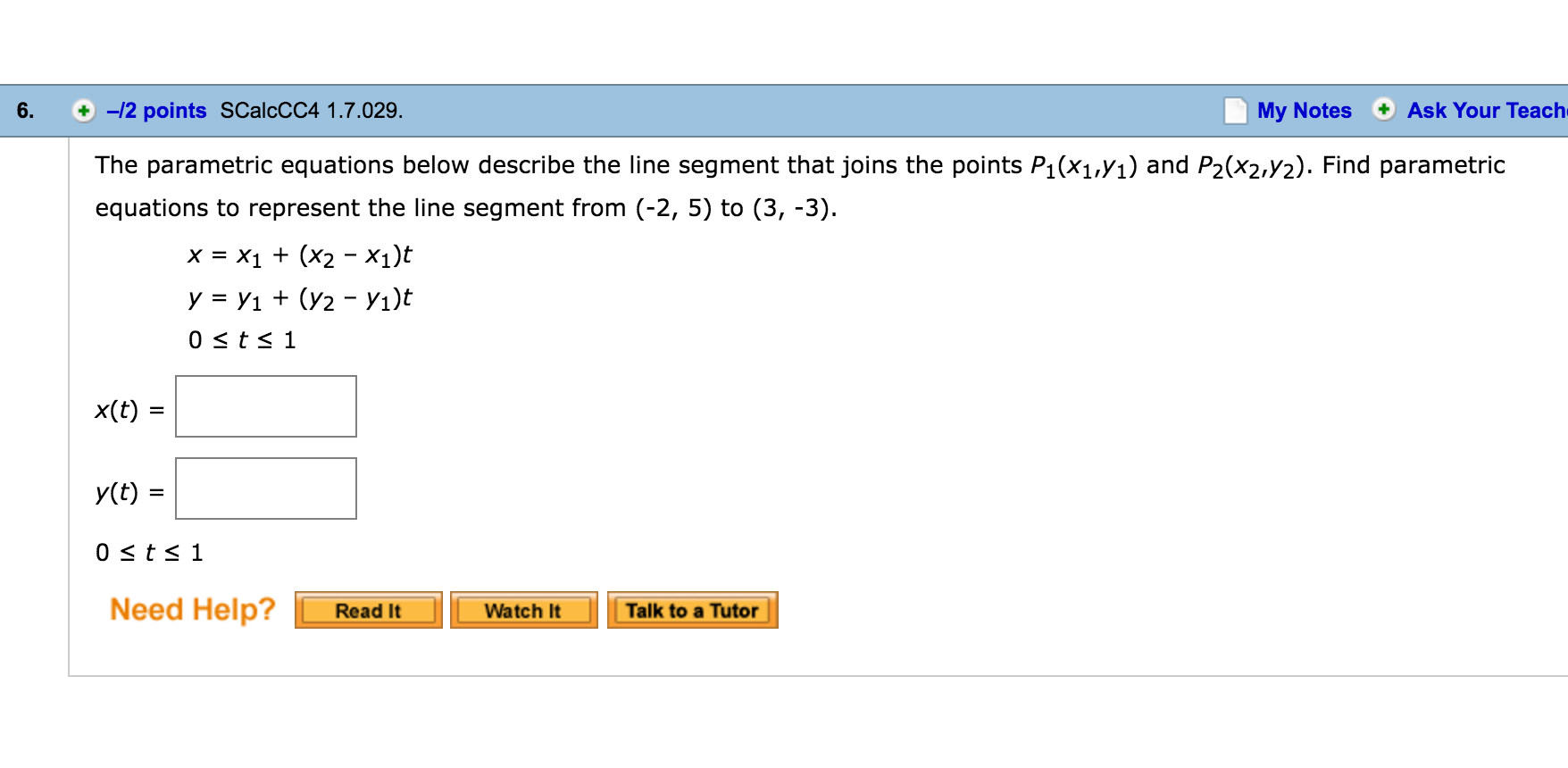 Solved The parametric equations below describe the line | Chegg.com