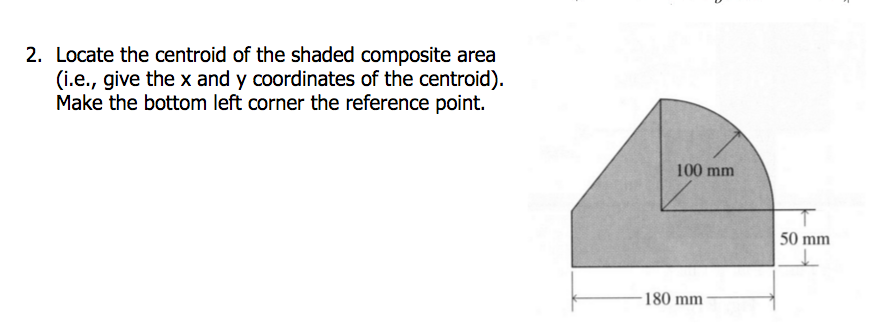 Solved Locate the centroid of the shaded composite | Chegg.com