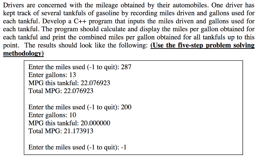 Solved Drivers Are Concerned With The Mileage Obtained By Chegg Solved Drivers Are Concerned With The Mileage Obtained By Chegg