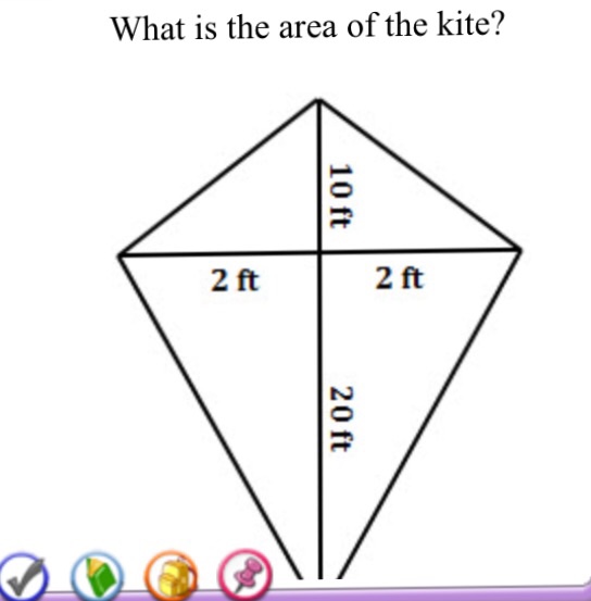 Solved What is the area of the kite? | Chegg.com