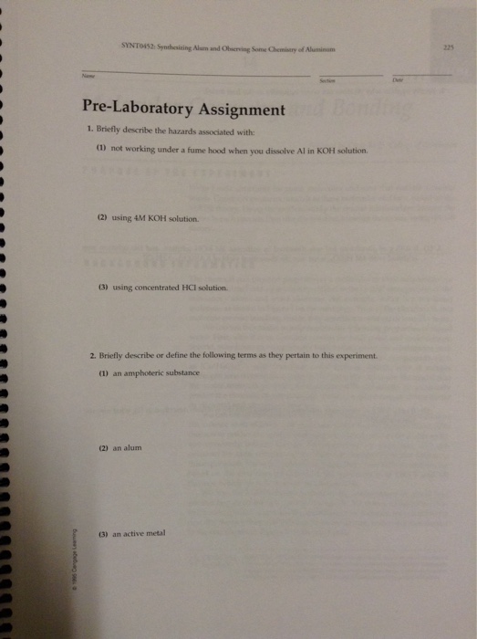 Solved Hi. Please I need help on the pre lab questions for | Chegg.com