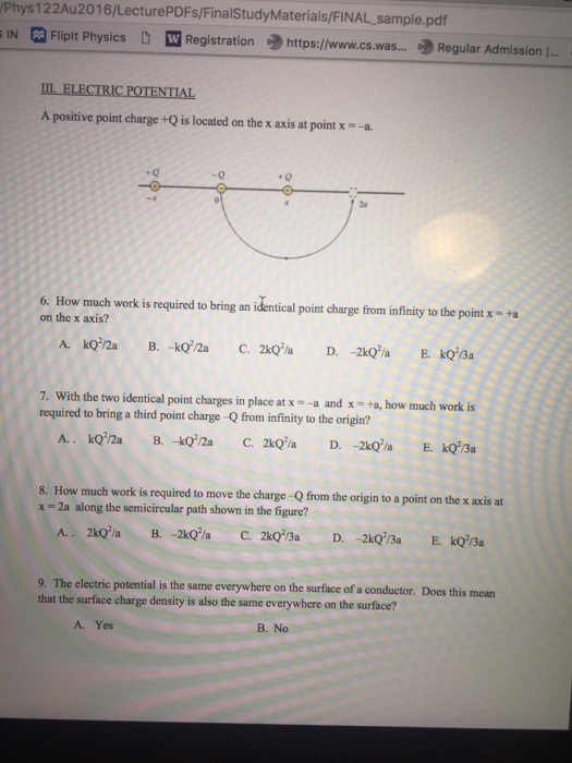 Solved A positive point charge +Q is located on the x axis | Chegg.com
