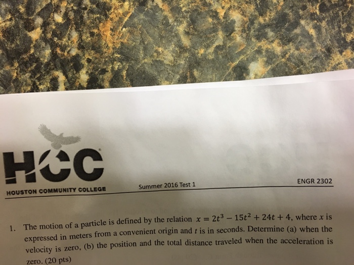 Solved The motion of a particle is defined by the relation x | Chegg.com