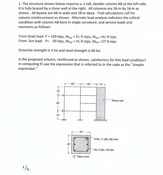 Solved The structure shown below requires a a tall, slender | Chegg.com