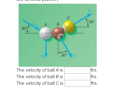 Solved In a game of pool, ball A is moving with a velocity | Chegg.com