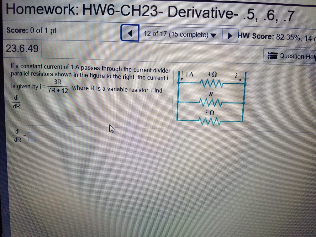 Solved Homework: HW6-CH23- Derivative- .5, .6,7 Score: 0 of | Chegg.com
