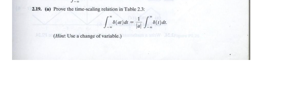 Solved 2.19. (a) Prove the time-scaling relation in Table | Chegg.com