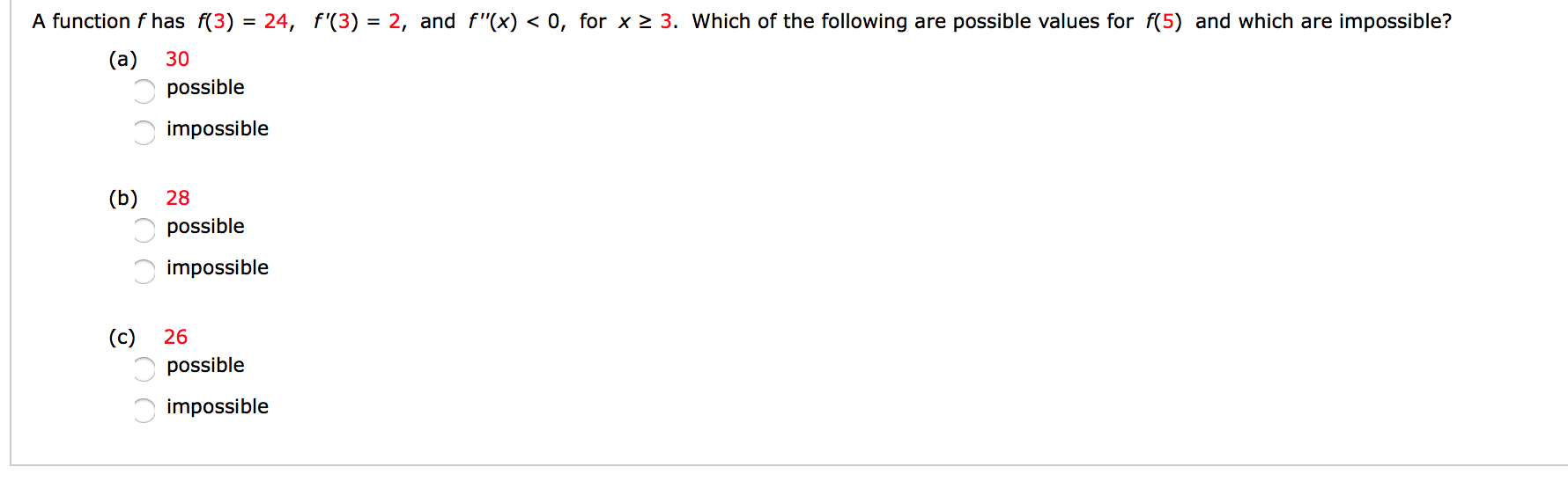 Solved A Function F Has F 3 24 F 3 2 And F X