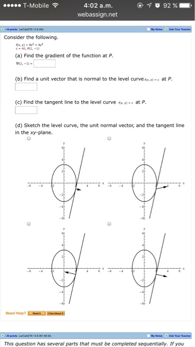 Solved Consider the following f(x, y) = 9x2 + 4y2 c = 40, | Chegg.com