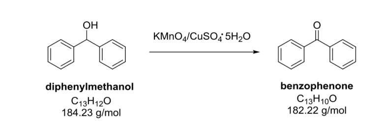 Solved ?? 1. NaBH4, CH3OH 2. HCI, H20 benzophenone C13H00 | Chegg.com