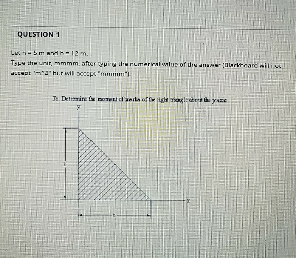 Solved determine the moment of inertia of the right triangle | Chegg.com