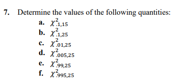 Solved 7. Determine the values of the following quantities | Chegg.com