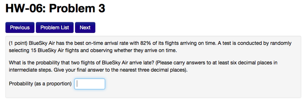Solved HW-06: Problem 7 Previous Problem List Next 2 points) | Chegg.com