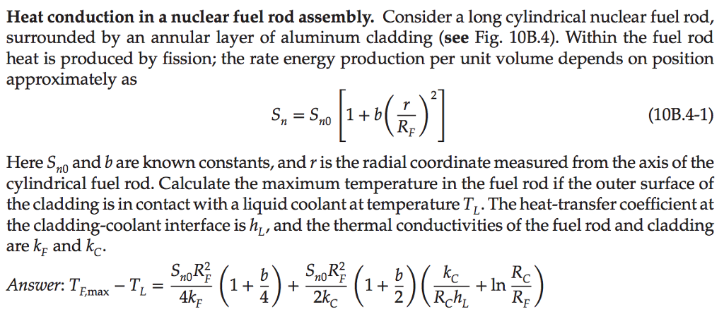 Solved Heat conduction in a nuclear fuel rod assembly. | Chegg.com
