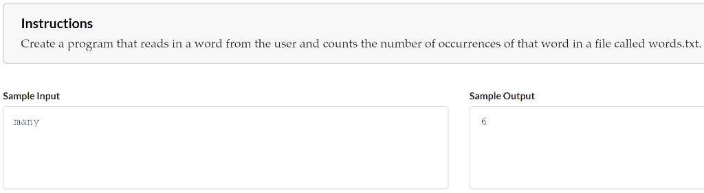 Solved Instructions Create a program that reads in a word | Chegg.com