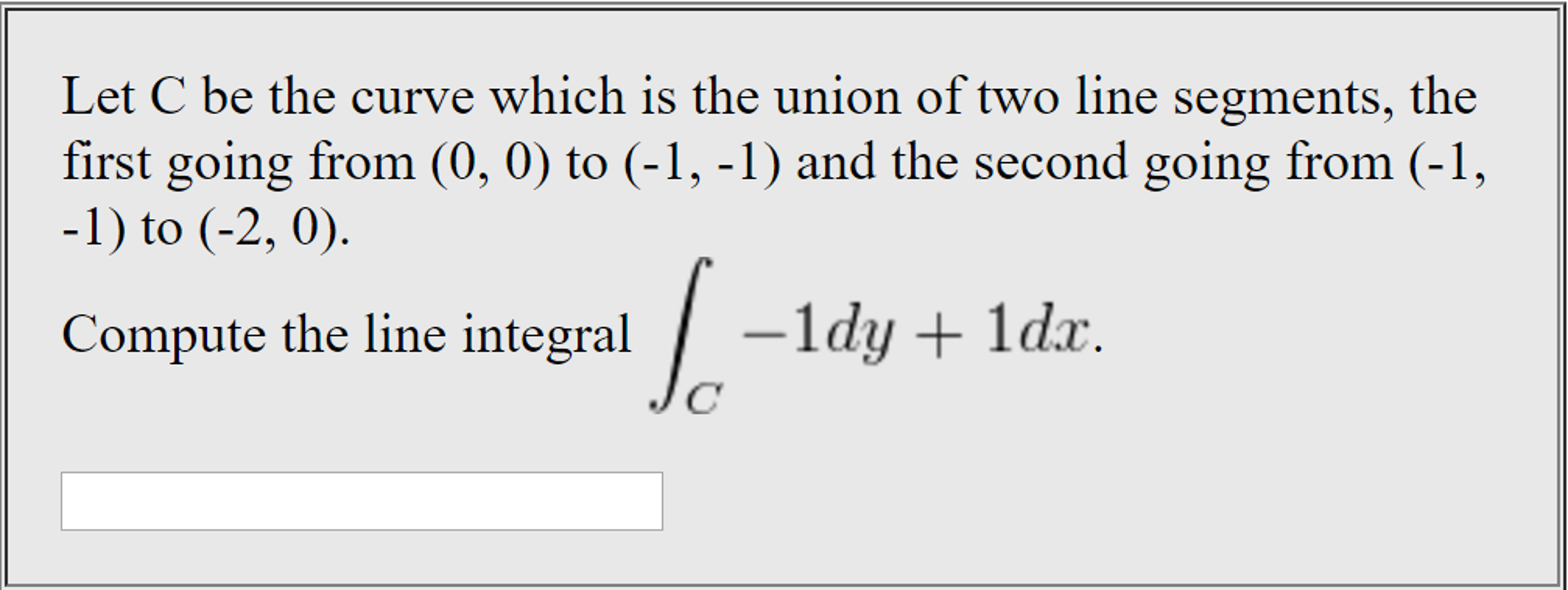 Solved Let C be the curve which is the union of two line | Chegg.com
