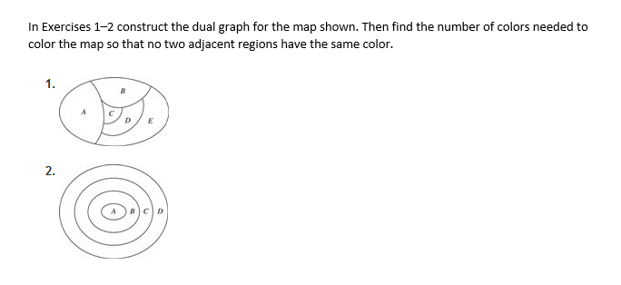 Solved Construct the dual graph for the map shown. Then find | Chegg.com