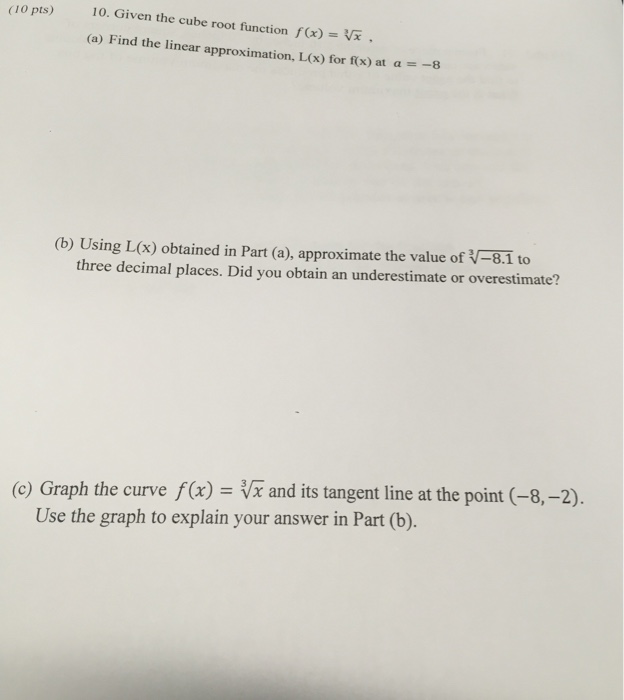 Solved Give the cube root function f(x) = 3squarerootx. | Chegg.com