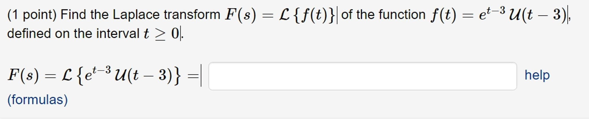 Solved Find the Laplace transform F(s) = L{f(t)}| of the | Chegg.com