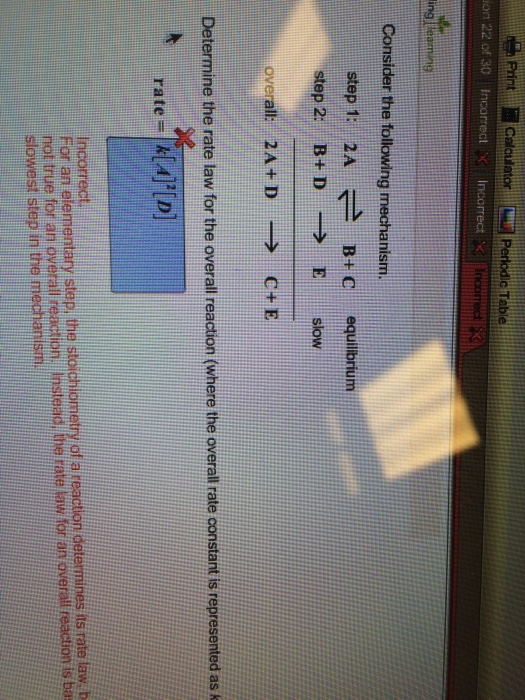 Solved Consider the following equation. Determine the rate | Chegg.com