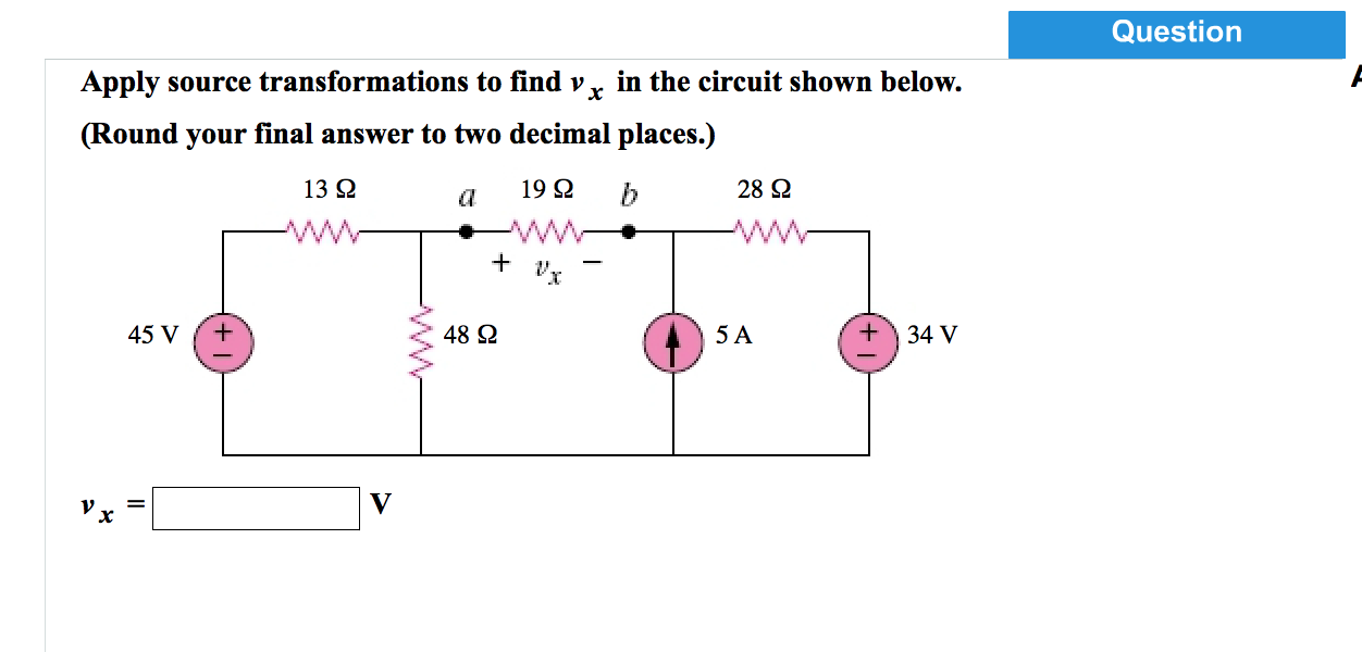 Solved Apply source transformations to find v_x in the | Chegg.com