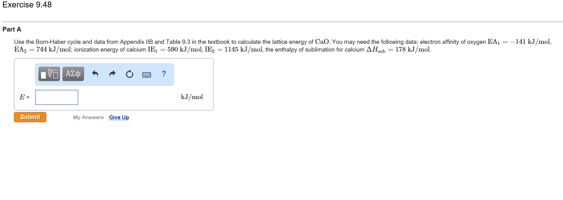 Solved Use the Born-Haber cycle and data from Appendix MB | Chegg.com