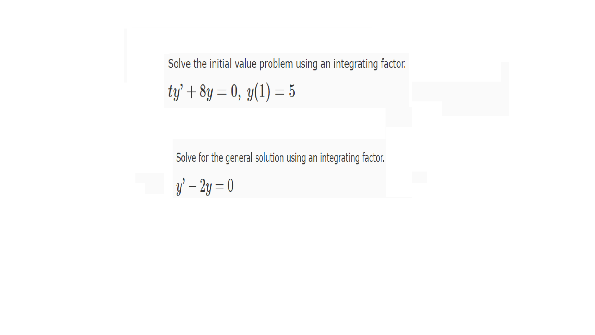 Solved Solve the initial value problem using an integrating | Chegg.com