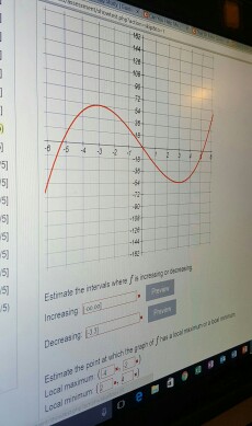 Solved Estimate the interval where From is increasing or | Chegg.com