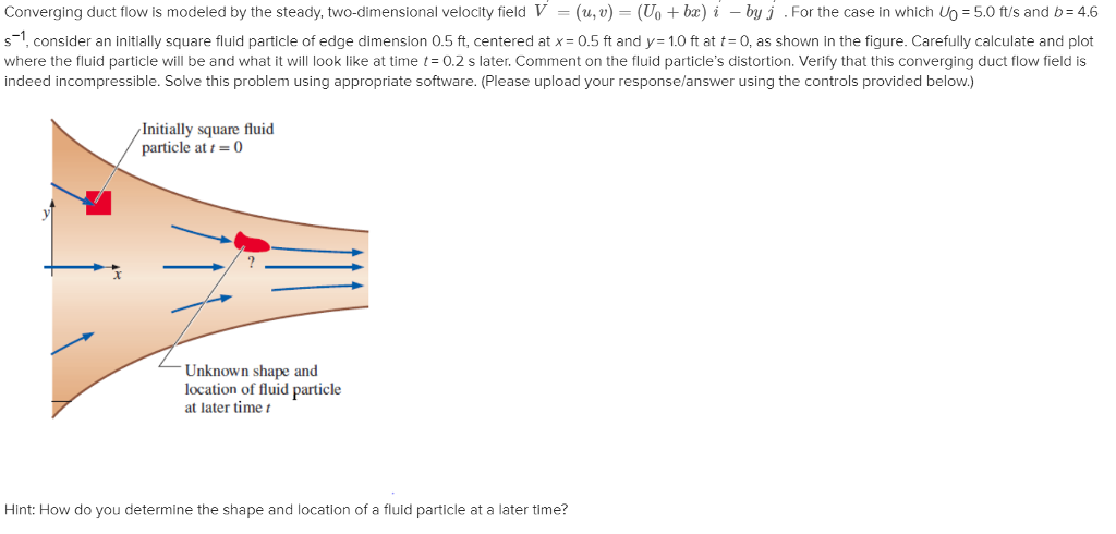 Solved Converging duct flow is modeled by the steady, | Chegg.com
