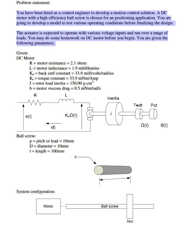 Solved Problem statement You have been hired as a control | Chegg.com