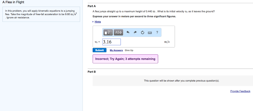 Solved A Flea in Flight Part A In this problem, you will | Chegg.com