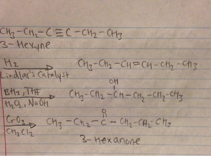 Solved CH3 ? CH2 ? C equiv C ? CH2 ? CH3 3 ? Hexyne H2 right | Chegg.com