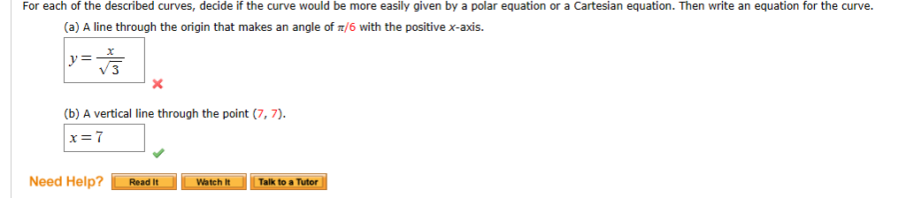 Solved For each of the described curves, decide if the curve | Chegg.com