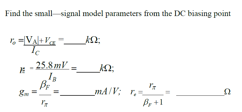 Solved It is required to design the DC biasing circuit as | Chegg.com