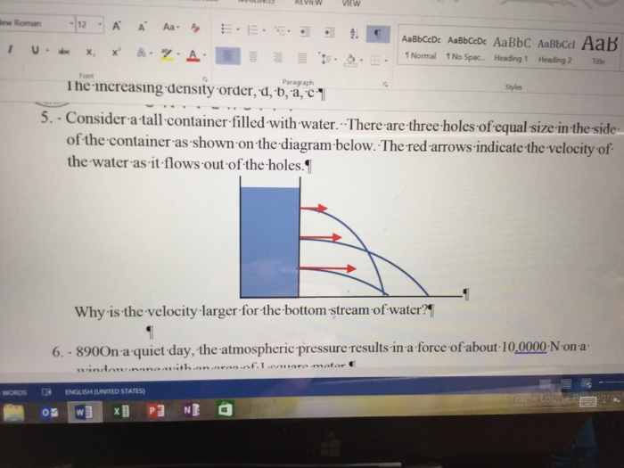Solved Consider a tall container filled with water. There | Chegg.com
