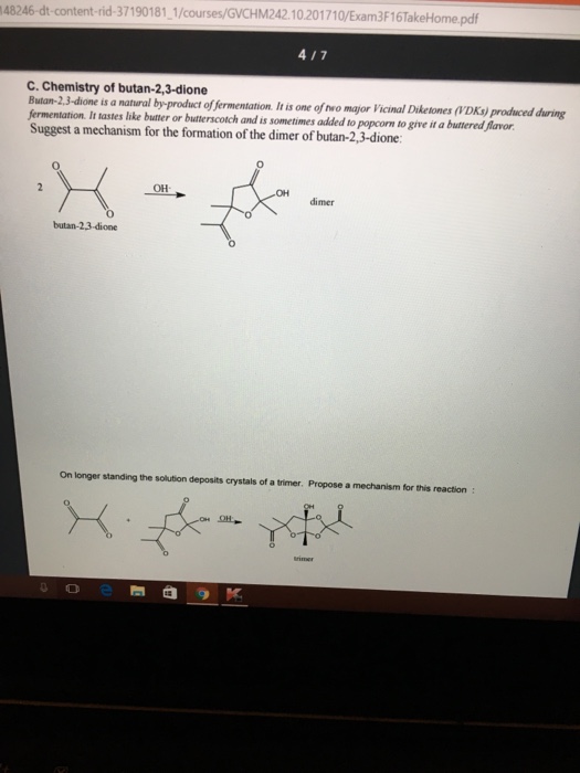 Solved Suggest a mechanism for the formation of the dimer of | Chegg.com