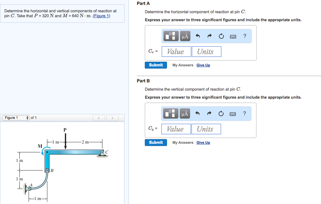 Solved Determine the horizontal component of reaction at pin | Chegg.com