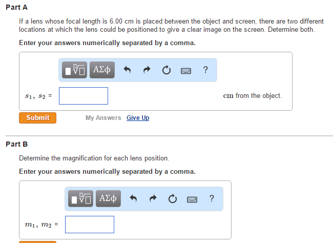 Solved The distance between an object and a screen is fixed | Chegg.com