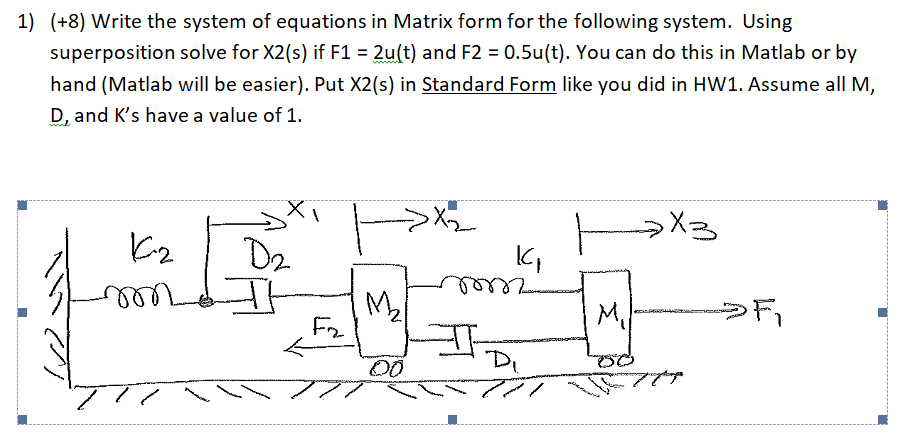 Solved Write the system of equations in Matrix form for the | Chegg.com