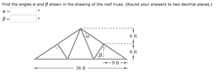 Solved Find the angles alpha and beta shown in the drawing | Chegg.com